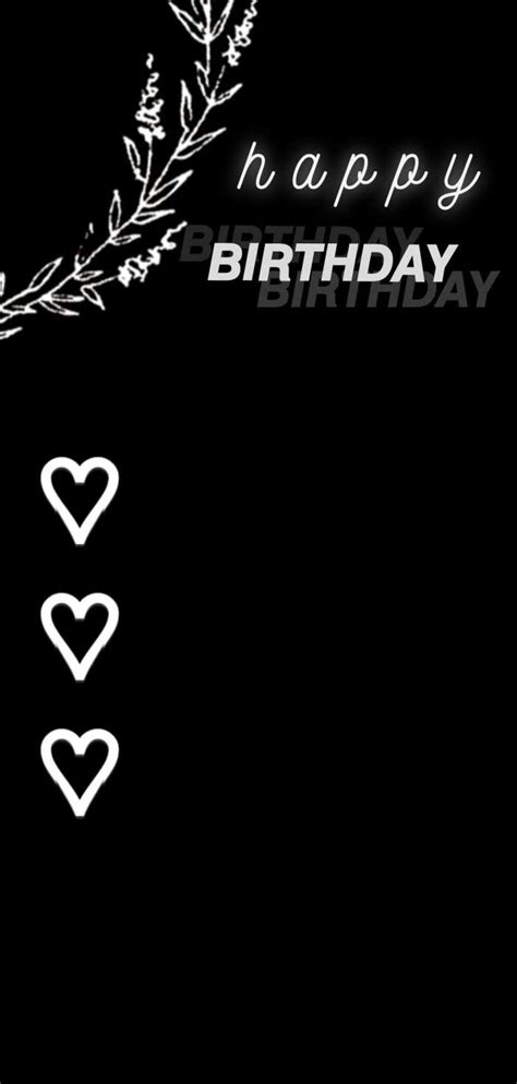 Black Instagram Happy Birthday Story Post Background Cbeditz