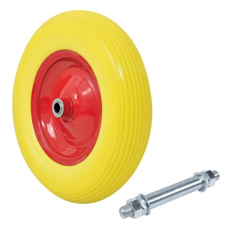 Roue de brouette increvable avec axe à prix mini Novoo
