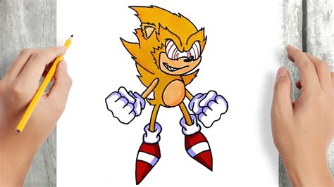 Como Dibujar A Fleetway Super Sonic Friday Night Funkin Fnf Paso A Paso
