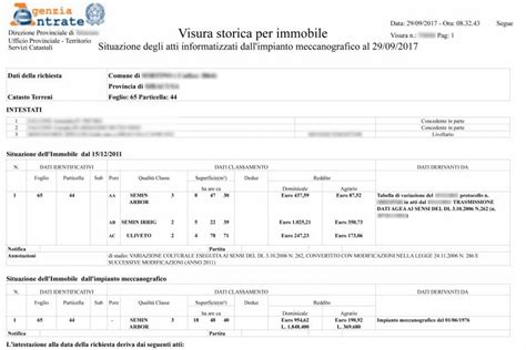 Visura Catastale Per Immobile Richiesta Online