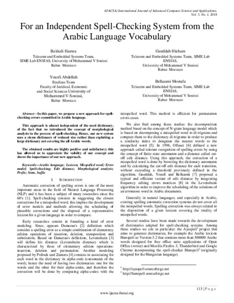 pdf for an independent spell checking system from the arabic language vocabulary gueddah