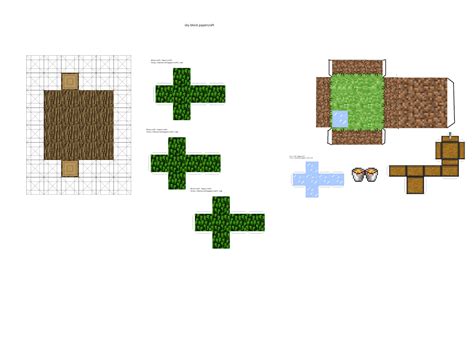 Paper craft México minecraft papercraft