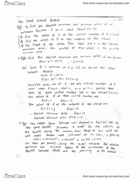 math 104 lecture 14 10／18 oneclass
