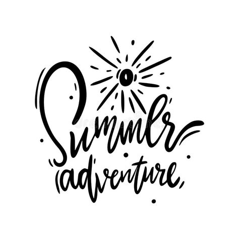 Letras Exhaustas Del Vector De La Mano De La Aventura Del Verano