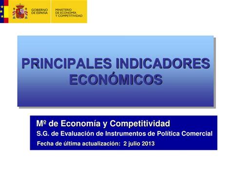 PPT PRINCIPALES INDICADORES ECONÓMICOS PowerPoint Presentation free