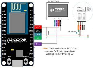 Wiring Dht Dht With Oled Screen On Esp E Core
