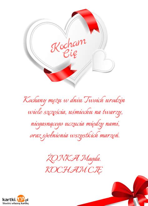 Kochany mężu w dniu Twoich urodzin wiele szczęścia Darmowe kartki