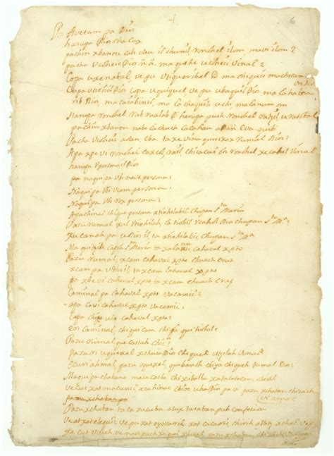 Popol Vuh Digital Facsimile Transcription in Quiché Mayan and