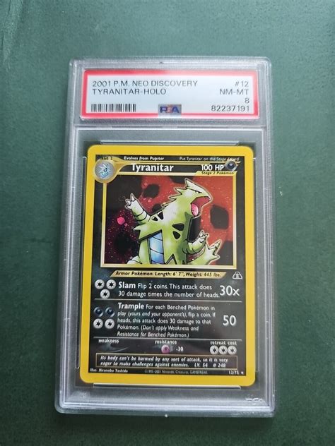 Pokemon Tyranitar Neo Discovery 12 Holo Unlimited PSA NM MT 8 EBay