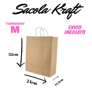 Sacola De Papel Kraft Pardo PP P M G 30 UNIDADES Shopee Brasil