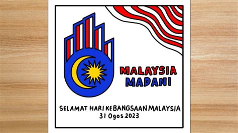 Cara Melukis Poster Hari Kebangsaan 2023 Poster Malaysia Madani YouTube