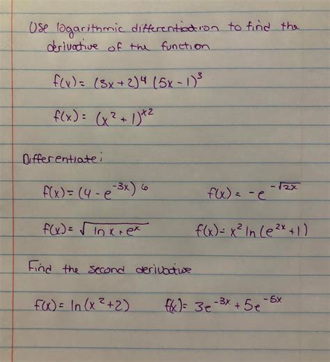 solved use logarithmic differentiation to find the