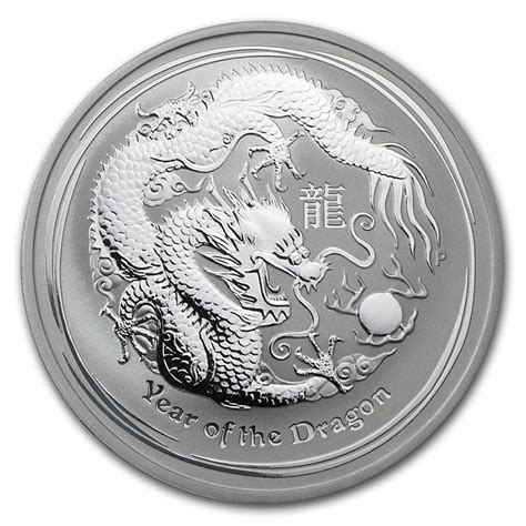 2012 Australia 1 Oz Silver Lunar Dragon Golden Eagle Coins