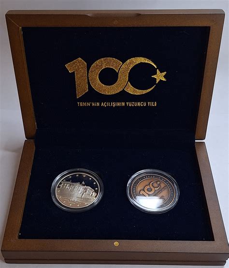 2020 TBMM NİN AÇILIŞININ 100 YIL HATIRA PARA SETİ GÜMÜŞ BRONZ AHŞAP