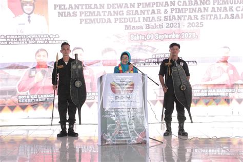 Wali Kota Siantar Dr Susanti Hadiri Pelantikan DPC Pemuda Peduli Nias