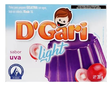 D Gari Gelatina En Polvo Light Sabor A Uva