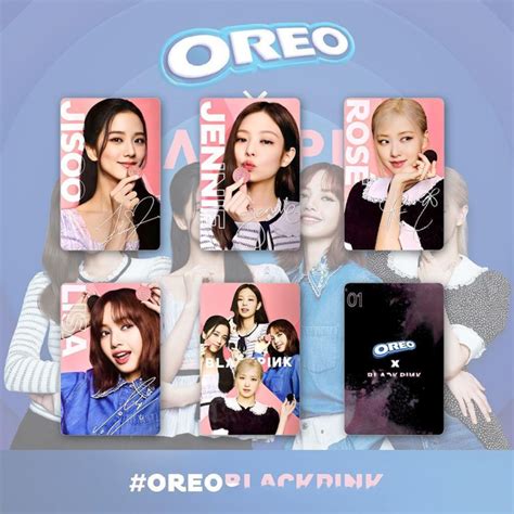 Blackpink X Oreo Photocards Blackpink Lisa Jennie Rose Jisoo Oreo Photo