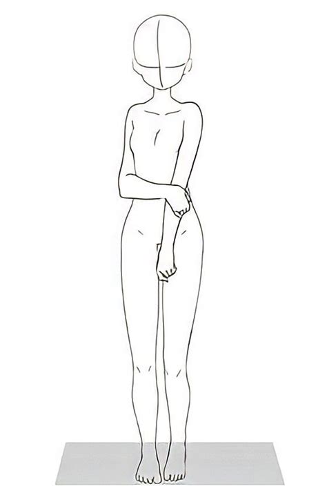 A Line Drawing Of A Woman Standing With Her Hands On Her Hips