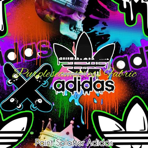 Paint Splatter Adidas Purpleseamstress Fabric
