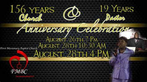 Church Pastor S Anniversary Celebration First Missionary Baptist