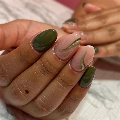 7 Olive Green Nail Designs Which Radiate Subtle Look A Must Try In 2023