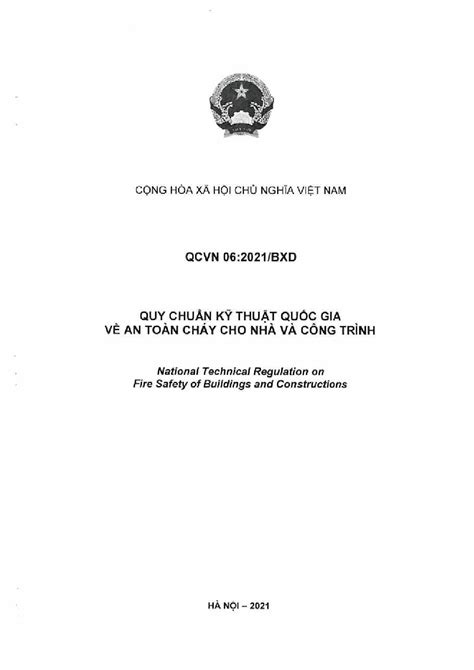 SOLUTION Quy Chuan Ky Thuat Quoc Gia Qcvn 06 2021 Bxd An Toan Chay Cho