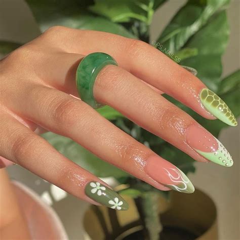 Image Ps Nailss Green Nail Art Designs Mint Green Nails Green Nail