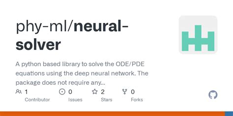 github phy ml neural solver a python based library to solve the ode pde equations using the
