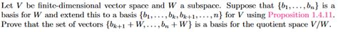 [solved] let v be finite dimensional vector space and w a s