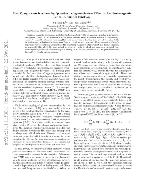 PDF Identifying Axion Insulator By Quantized Magnetoelectric Effect