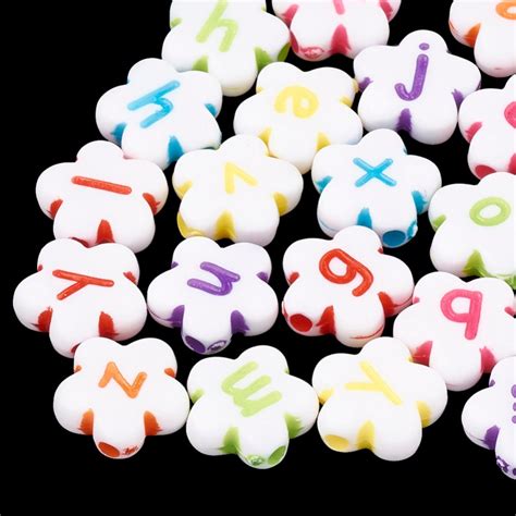 Lettres Perles Alphabet Perles Assortiment Perles Acrylique Etsy