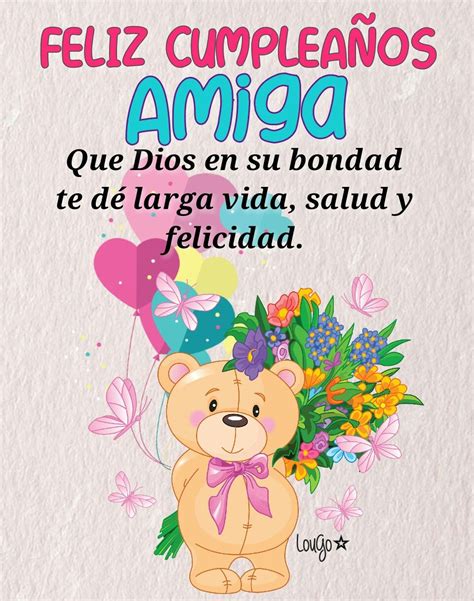 A Card With A Teddy Bear Holding Flowers And Balloons In Its Mouth