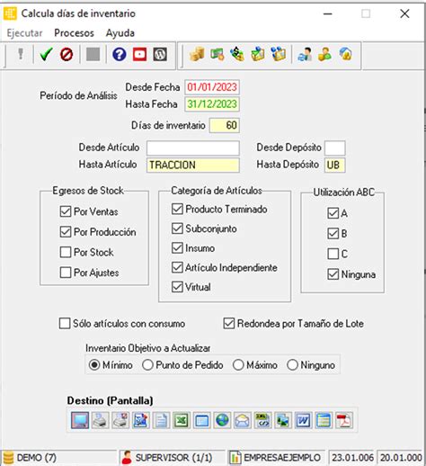 Calcula días de inventario CASELLA Software