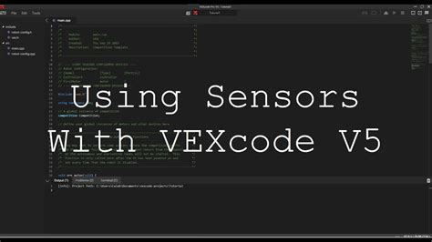 Using Sensors With Vexcode V Youtube