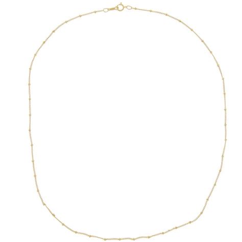 Tour de cou maille gourmette avec perle 2 mm en Gold filled or laminé