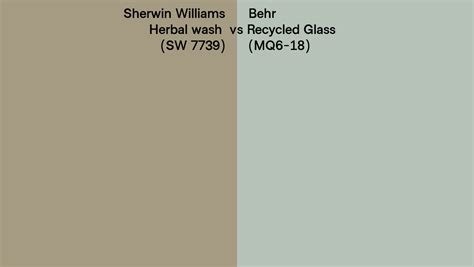 Sherwin Williams Herbal Wash SW 7739 Vs Behr Recycled Glass MQ6 18