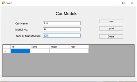 How To Insert Update And Delete Crud Records In C Datagridview