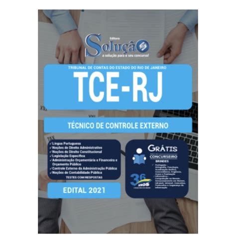 Apostila TCE RJ 2022 Técnico de Controle Externo Editora Solução