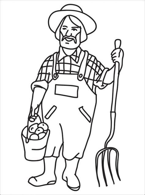 37 Desenhos De Fazendeiro Para Imprimir E Colorir Pintar