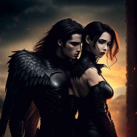 Frayed Viper A Male Dark Angel Bites A Female On Her Neck She
