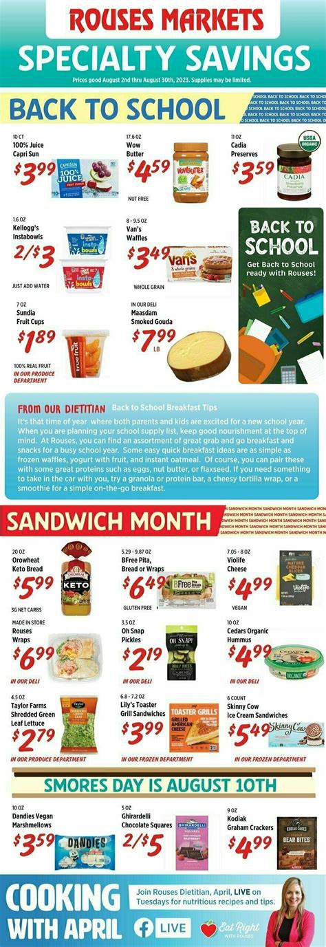 Rouses Markets Weekly Circular From August