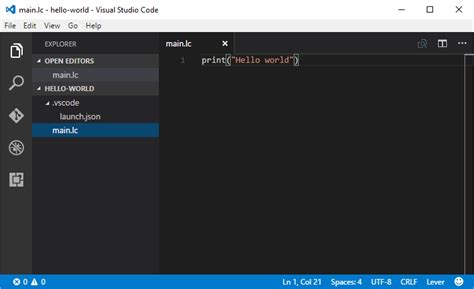 Lever Getting Started With Visual Studio Code
