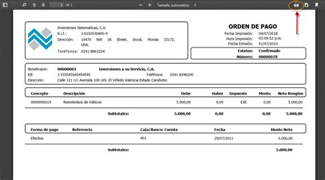 Cómo imprimir un formato de ordenes de pago en eFactory ERP