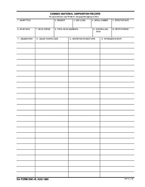 Printable Da Form