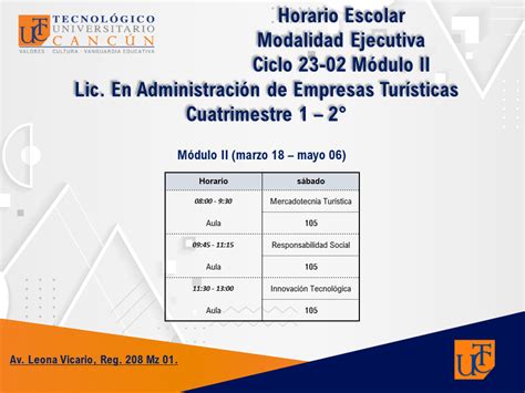 Gtu Campus Canc N E Learning Horarios