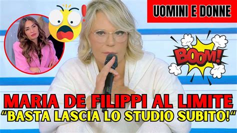 UOMINI E DONNE MARIA DE FILIPPI AL LIMITE BASTA LASCIA LO STUDIO