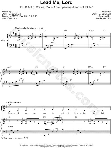 Mark Hayes Lead Me Lord Arr Mark Hayes Satb Choir Piano Choral