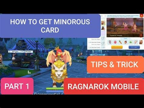 How To Get Minorous Card Ragnarok Mobile Unlock Card Part Youtube