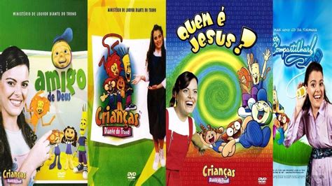 DIANTE DO TRONO INFANTIL 4 DVD S em 1 Primeiros álbuns do CRIANÇAS