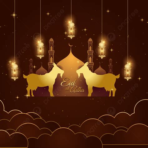 Festival Eid Al Adha Mubarak Bela Lanterna De Cabra Islâmica Mesquita